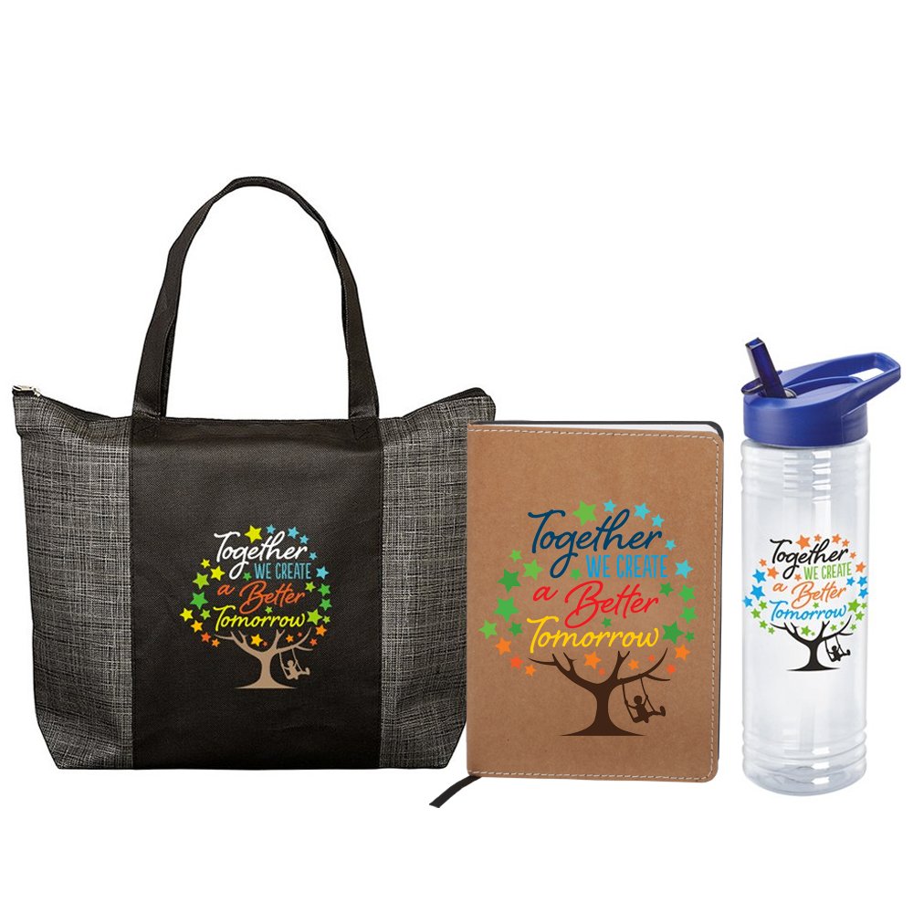 Together We Create A Better Tomorrow Tonal Non-Woven Tote Bag, Solara ...