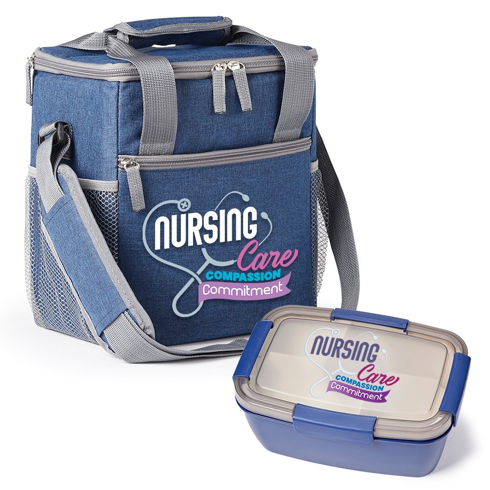 Nursing: Care, Compassion, Commitment Blue Lunch/Cooler Bag & Food ...