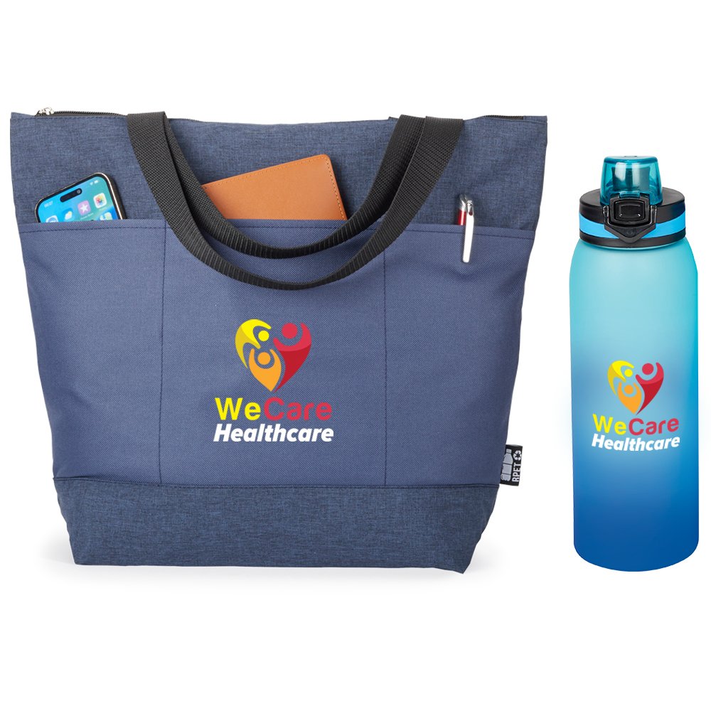 17" Computer/Laptop Tote Bag & Tritan™ Water Bottle 32 oz. Gift Set - Personalization Available ...