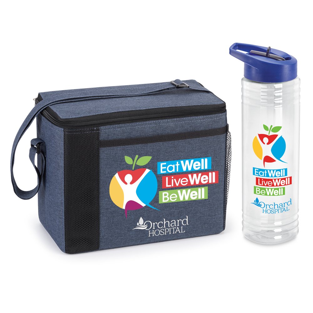 Eat Well, Live Well, Be Well Grayson Lunch/Cooler Bag & Solara Water ...
