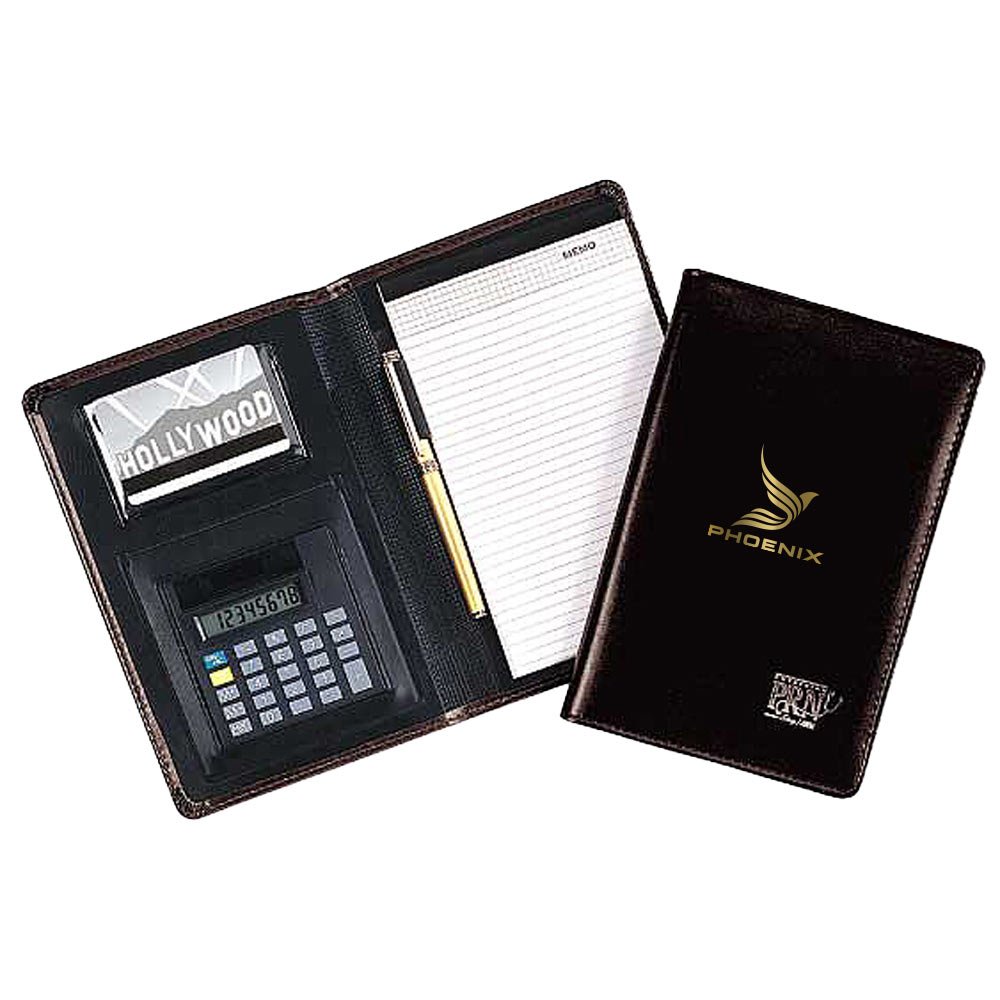 Jr. Executive Solar Powered Calculator Padfolio With 2 Inside Pockets