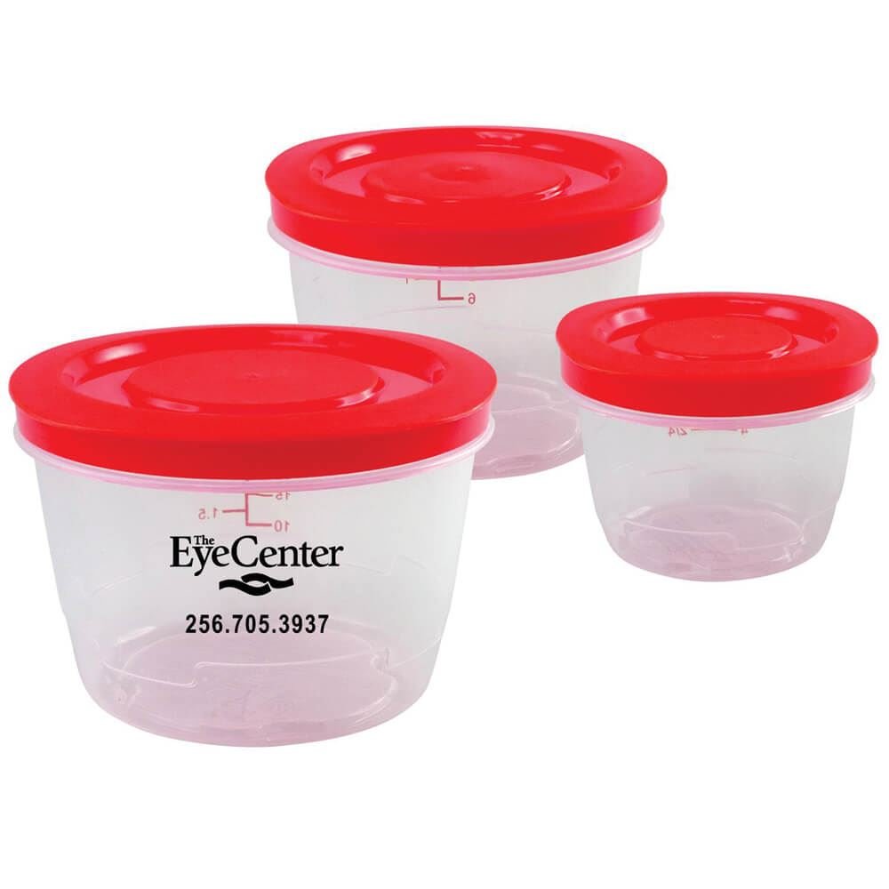 Round Portion Control Containers - Personalization Available | Positive ...