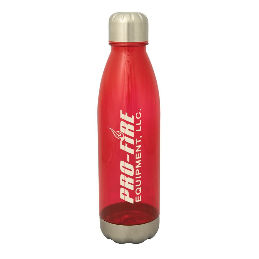 Translucent Water Bottle with Chrome Accents - 24 Oz. - Personalization ...