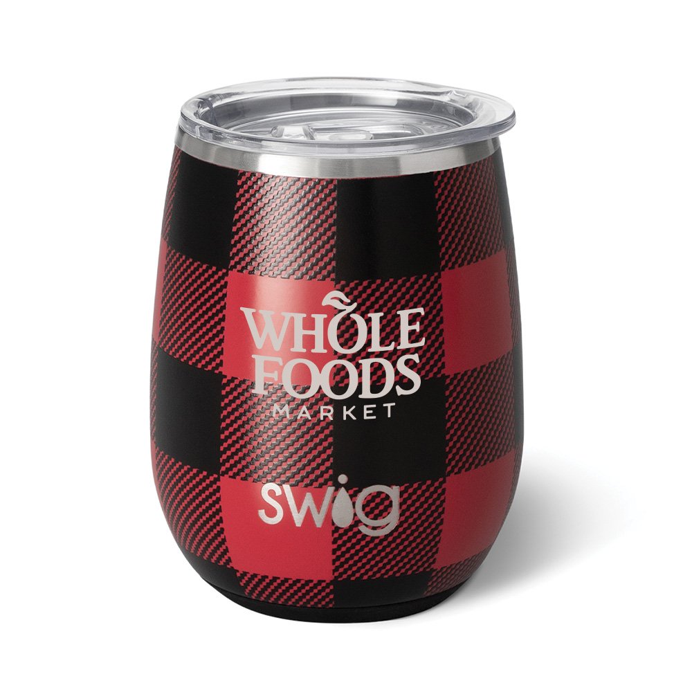 Swig Life™ Buffalo Plaid Stainless-Steel Stemless Wine Tumbler 12-Oz ...