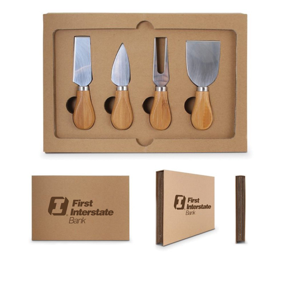 Slate Charcuterie Cutting Board & Knives 5-Piece Set - Personalization ...