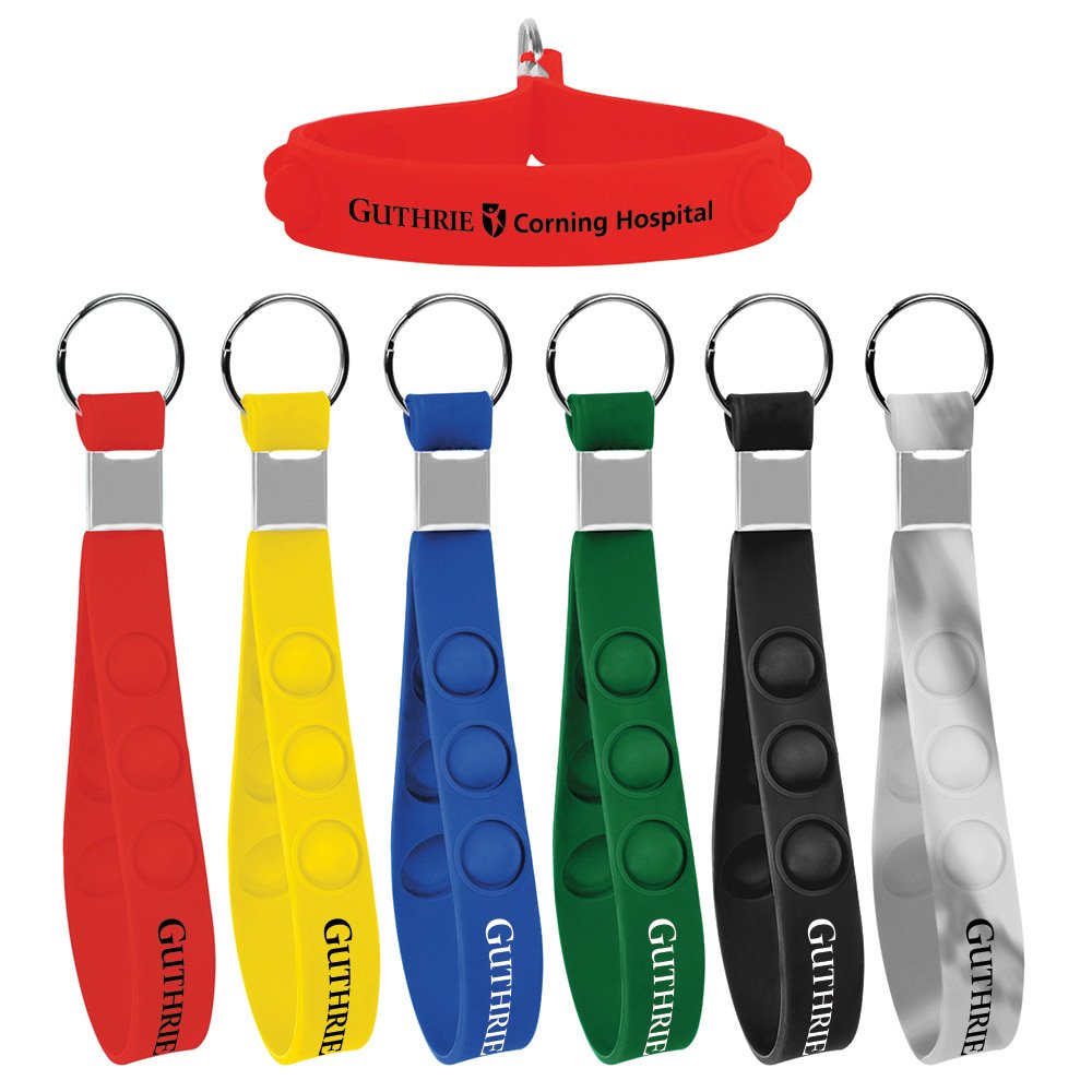 Pop Bubble Wrist Strap Key Holder - Personalization Available ...