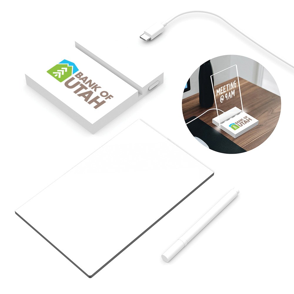 Clear Light-Up Desk Notepad - Personalization Available | Positive ...