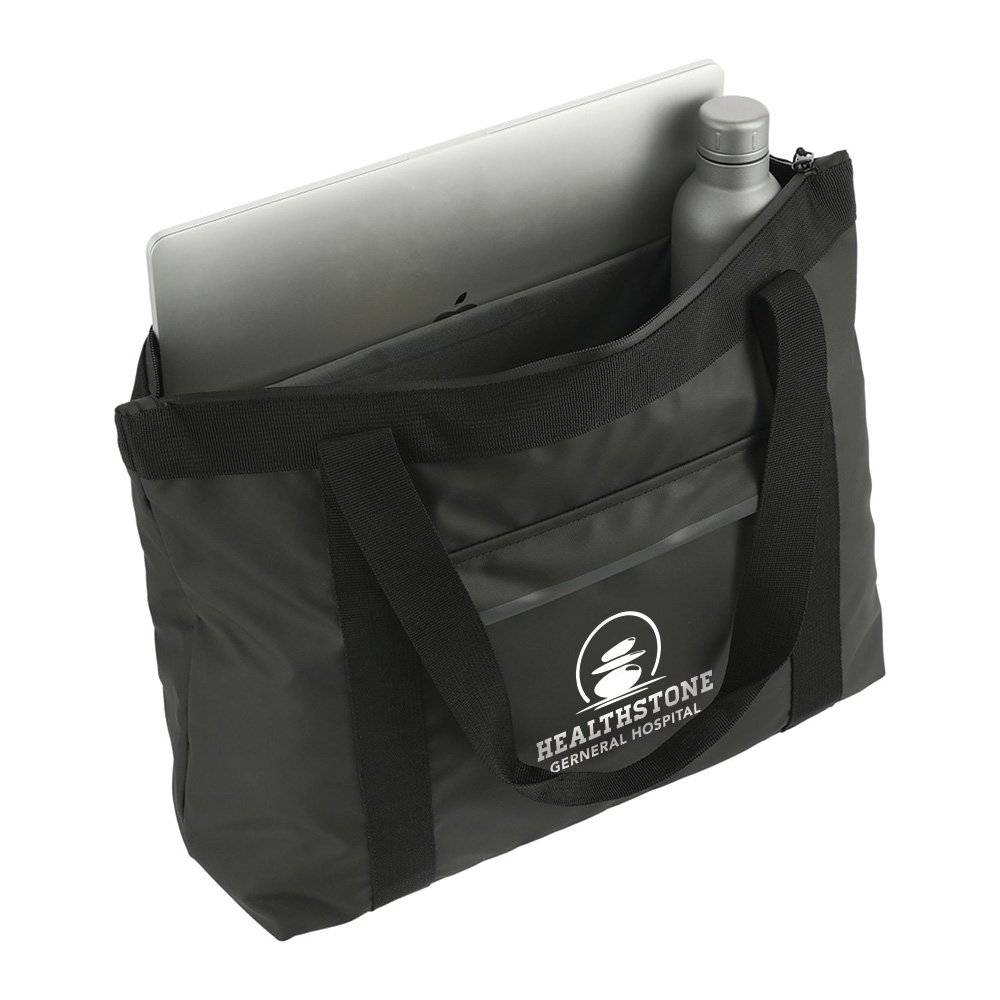 Wave Water-Resistant Recycled Tote Bag - Personalization Available ...