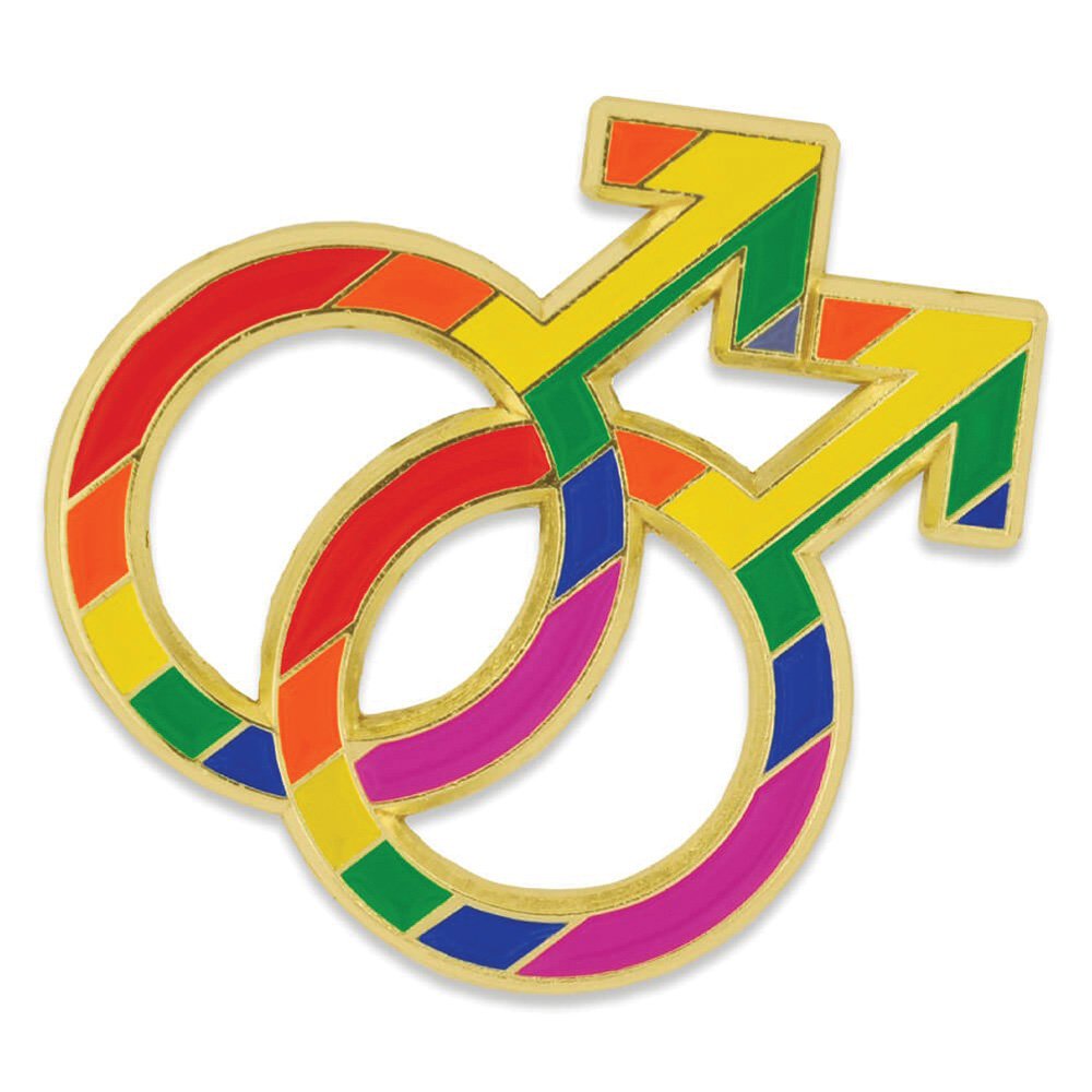 Rainbow Double Mars Pride Lapel Pin | Positive Promotions