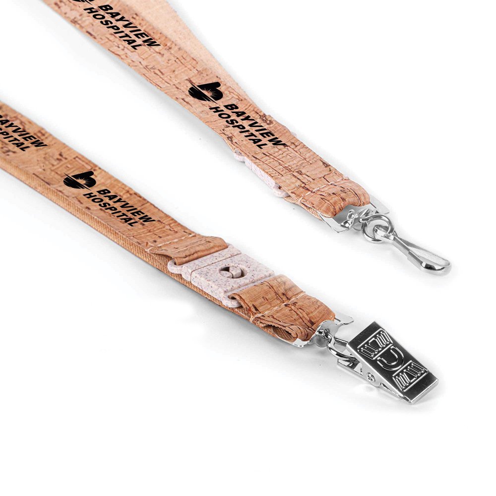Natural Cork Lanyard 3/4" - One-Color Personalization Available ...