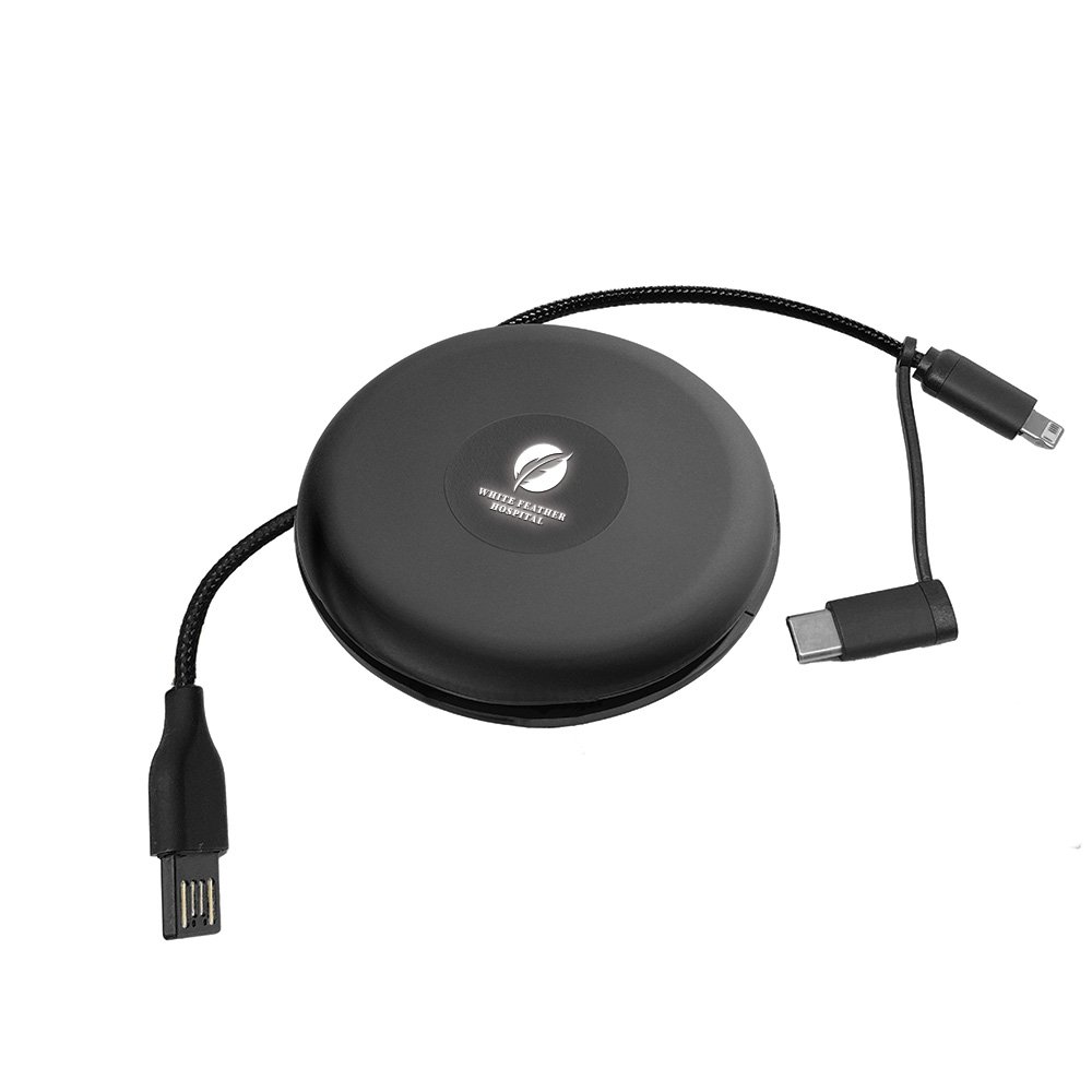 Fast Charge 3-in-1 Travel Cables 44" in Case - Laser-Engraved ...