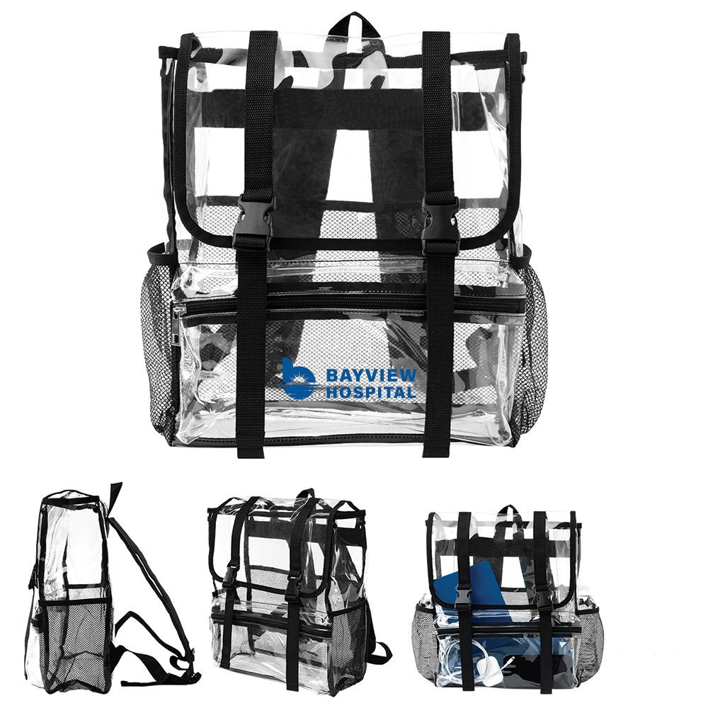 Clear Buckle Backpack - Personalization Available | Positive Promotions