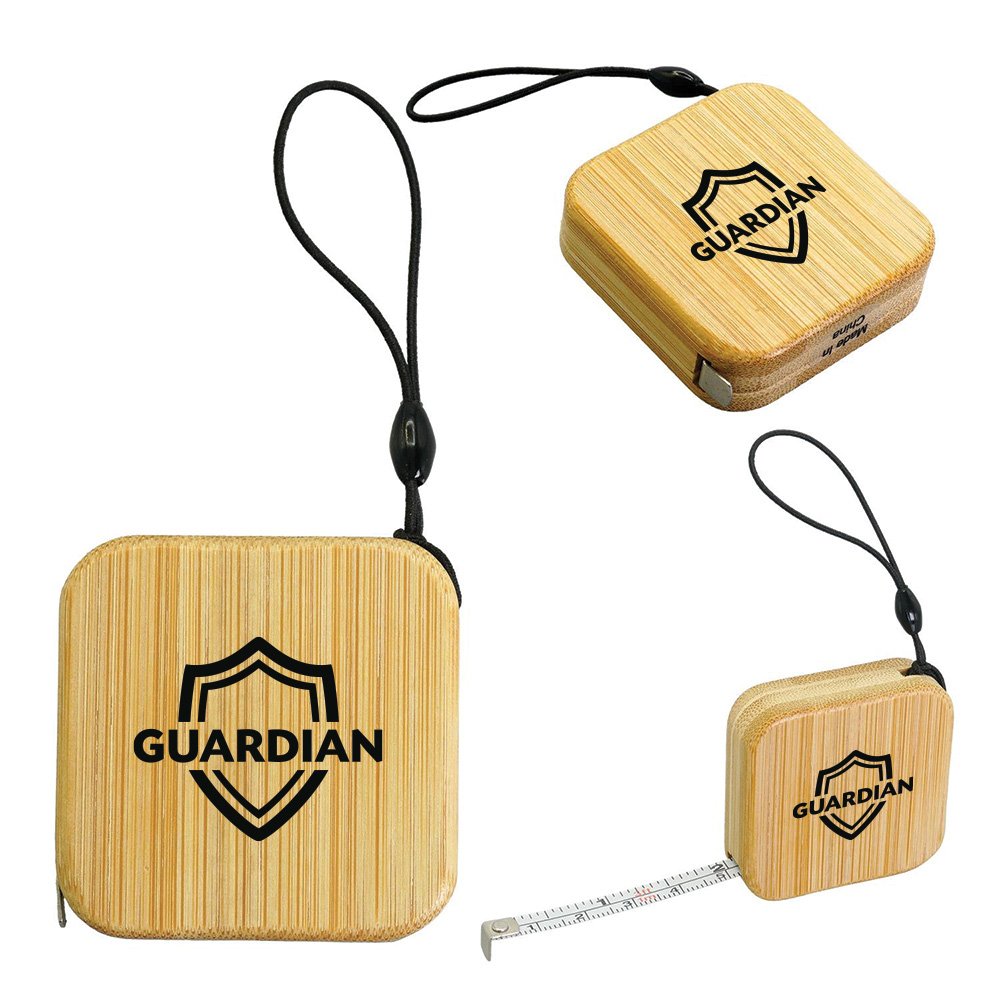 Square Bamboo Measuring Tape - One-Color Personalization Available ...