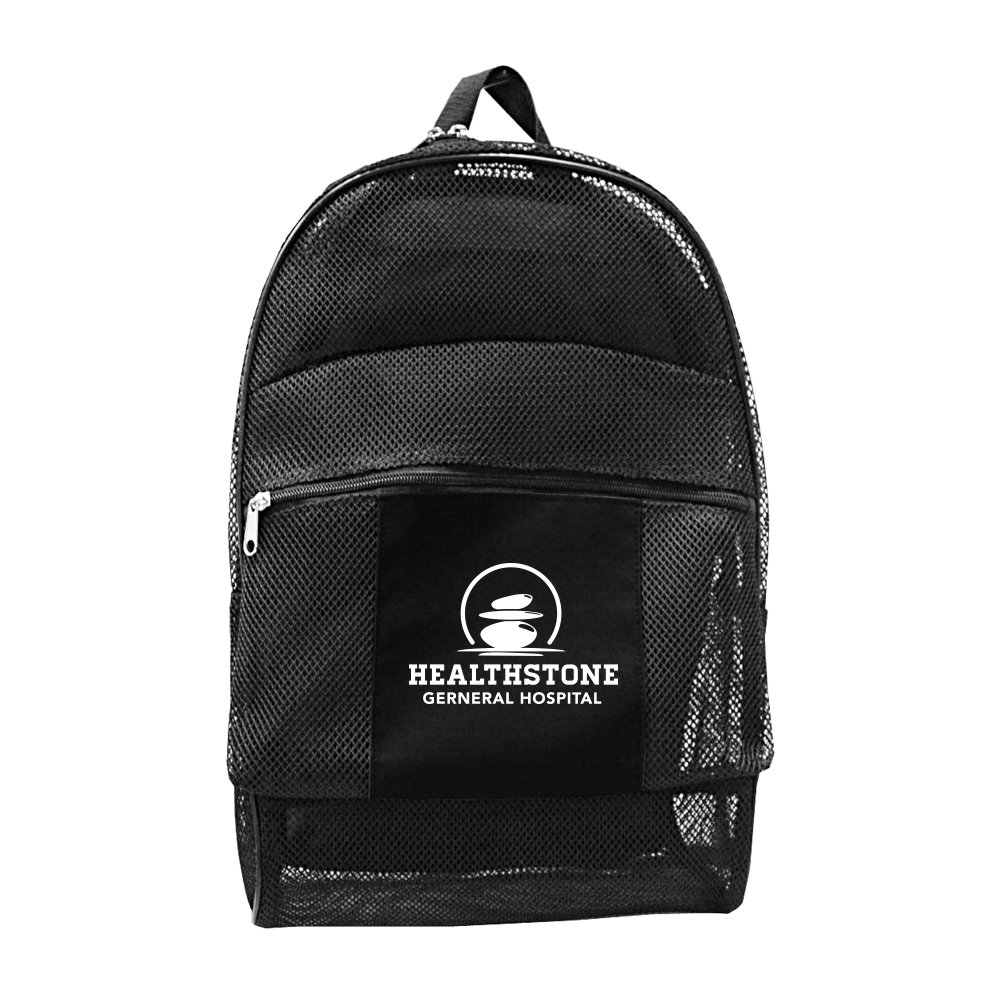 Mesh Backpack With Padded Back - One-Color Personalization Available ...