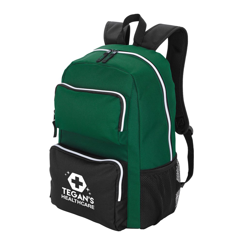Recycled Double-Pocket Computer/Laptop Backpack - One-Color ...