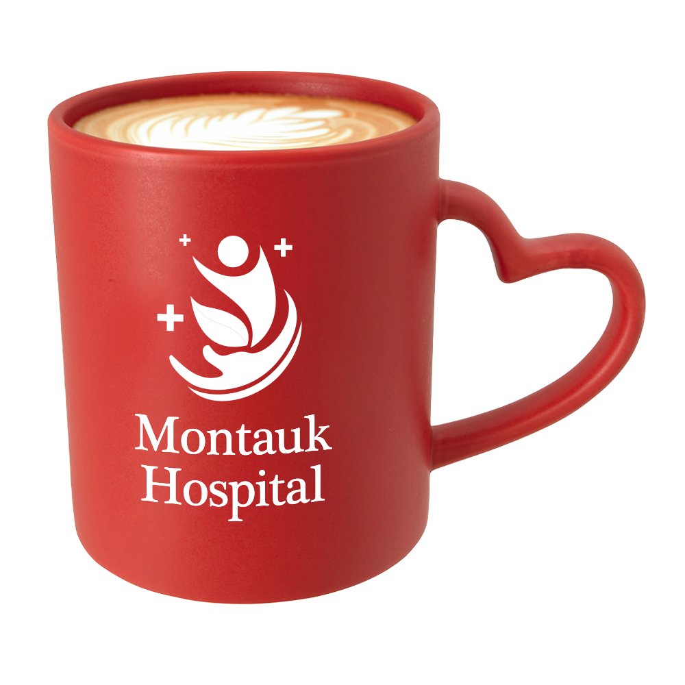 Heart Handle Ceramic Mug 12 oz. - One-Color Personalization Available ...