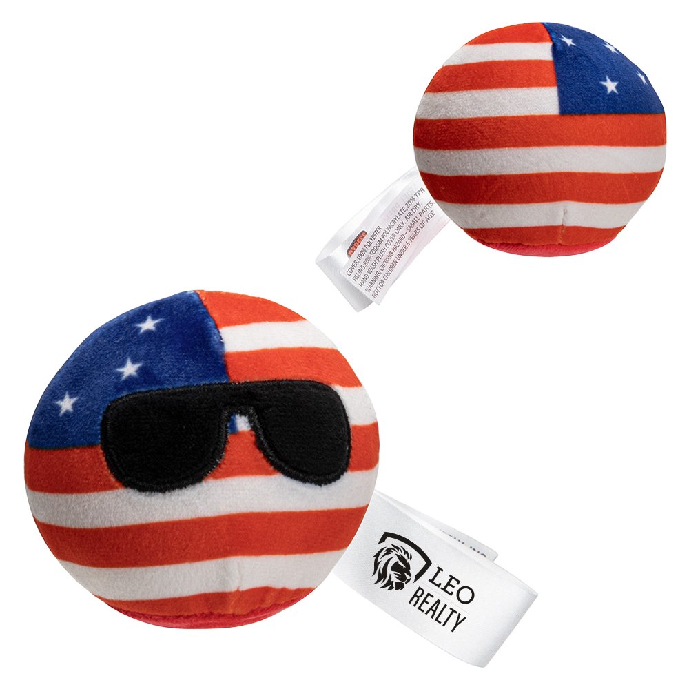 USA Flag Stress Busters Plush & Gel Squeeze Toy - Personalization ...