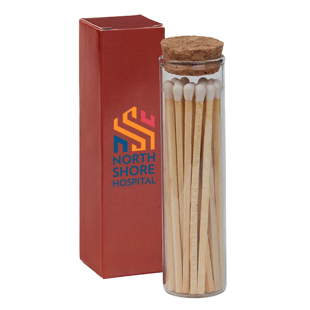 Glass Matchstick Jar in Gift Box - 20 Count - Full-Color ...