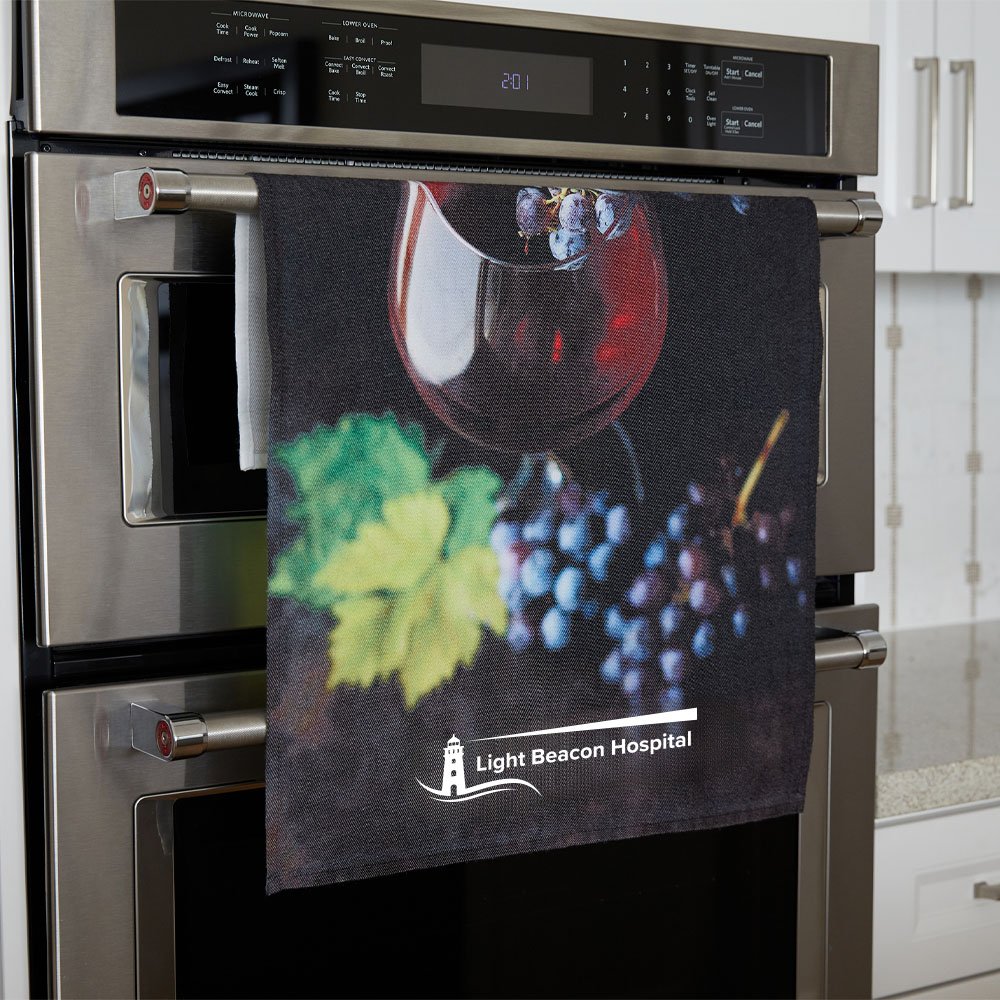 Sublimated Kitchen Tea Towel 16" x 26" - Full-Color Personalization ...