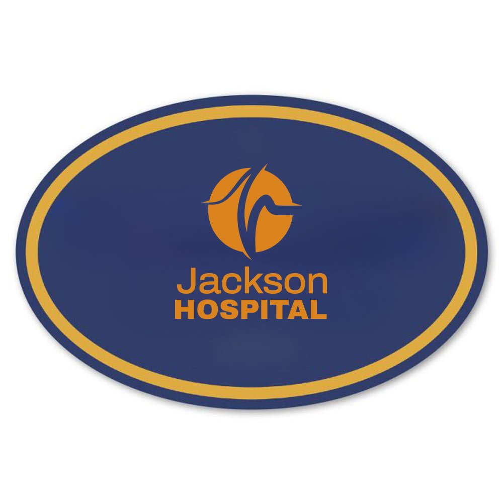 Reusable Car Sign Magnet Oval 6" x 4" - One-Color Personalization ...