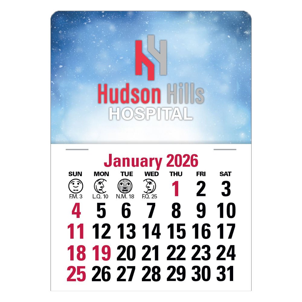 Press & Stick Standard 14-Month Calendar - Full-Color Personalization ...