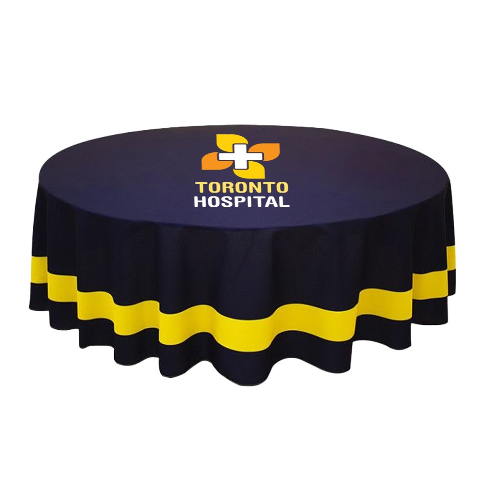 5' Round Table Cover - Full-Color Personalization Available | Positive ...