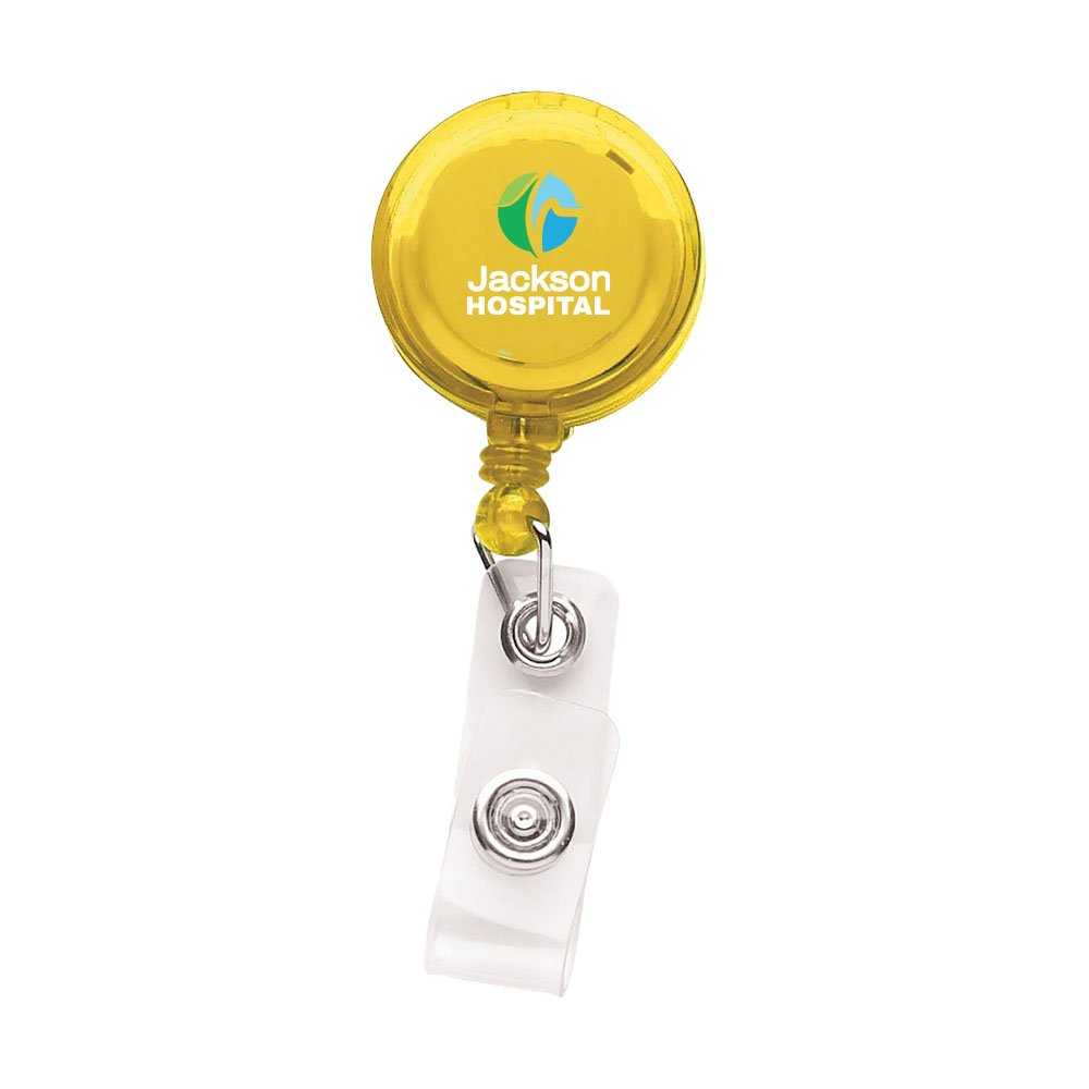 Round Translucent Badge Reel - Full-Color Personalization Available ...