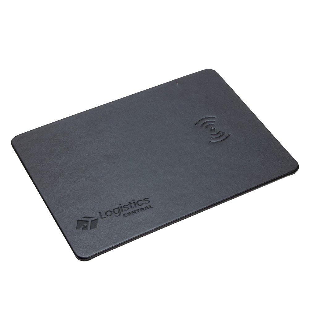 Faux Leather Mouse Pad with Wireless Charger 15W - Personalization ...