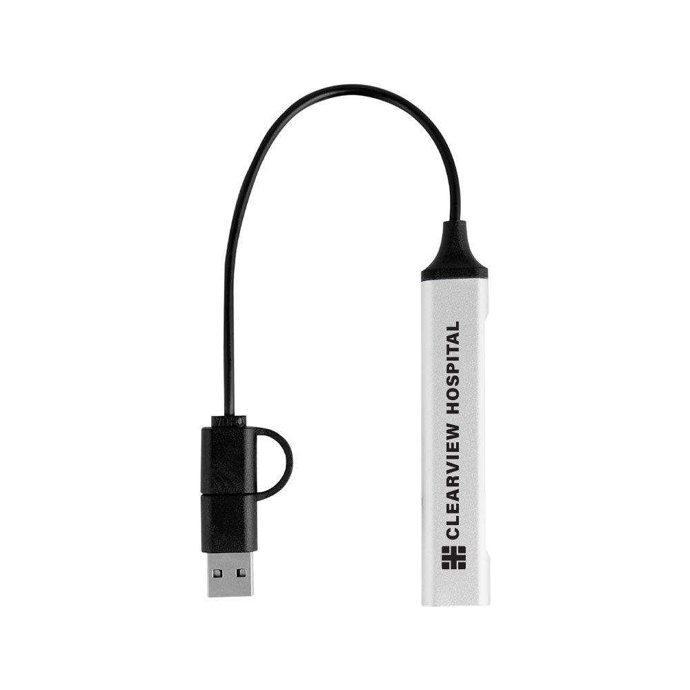 Recycled Type C USB Triple Port Charging Hub - Personalization ...