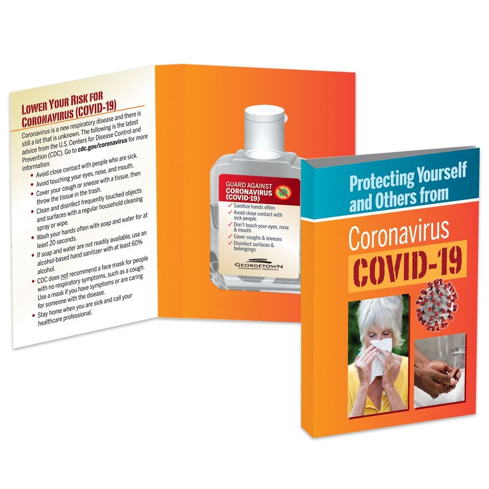 Gel Hand Sanitizer Spray Tek Booklet with Coronavirus Prevention Tips ...