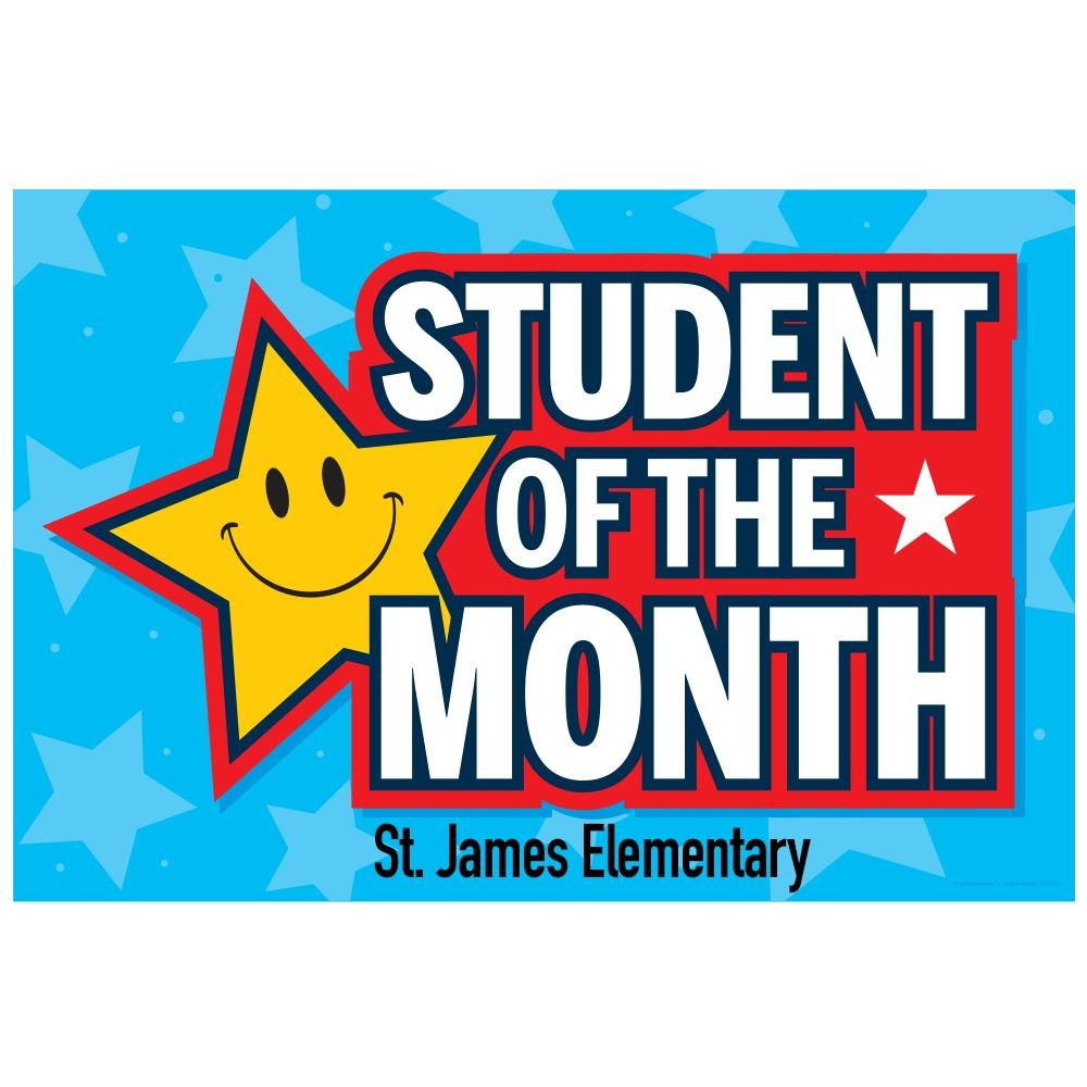 Student Of The Month 18" x 12" Yard Sign - Personalization Available ...