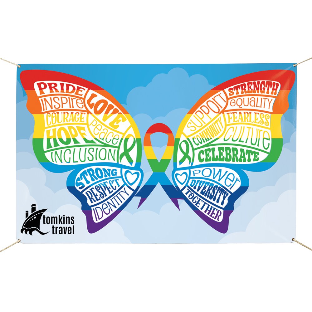 Rainbow Pride Design Banner - One-Color Personalization Available ...
