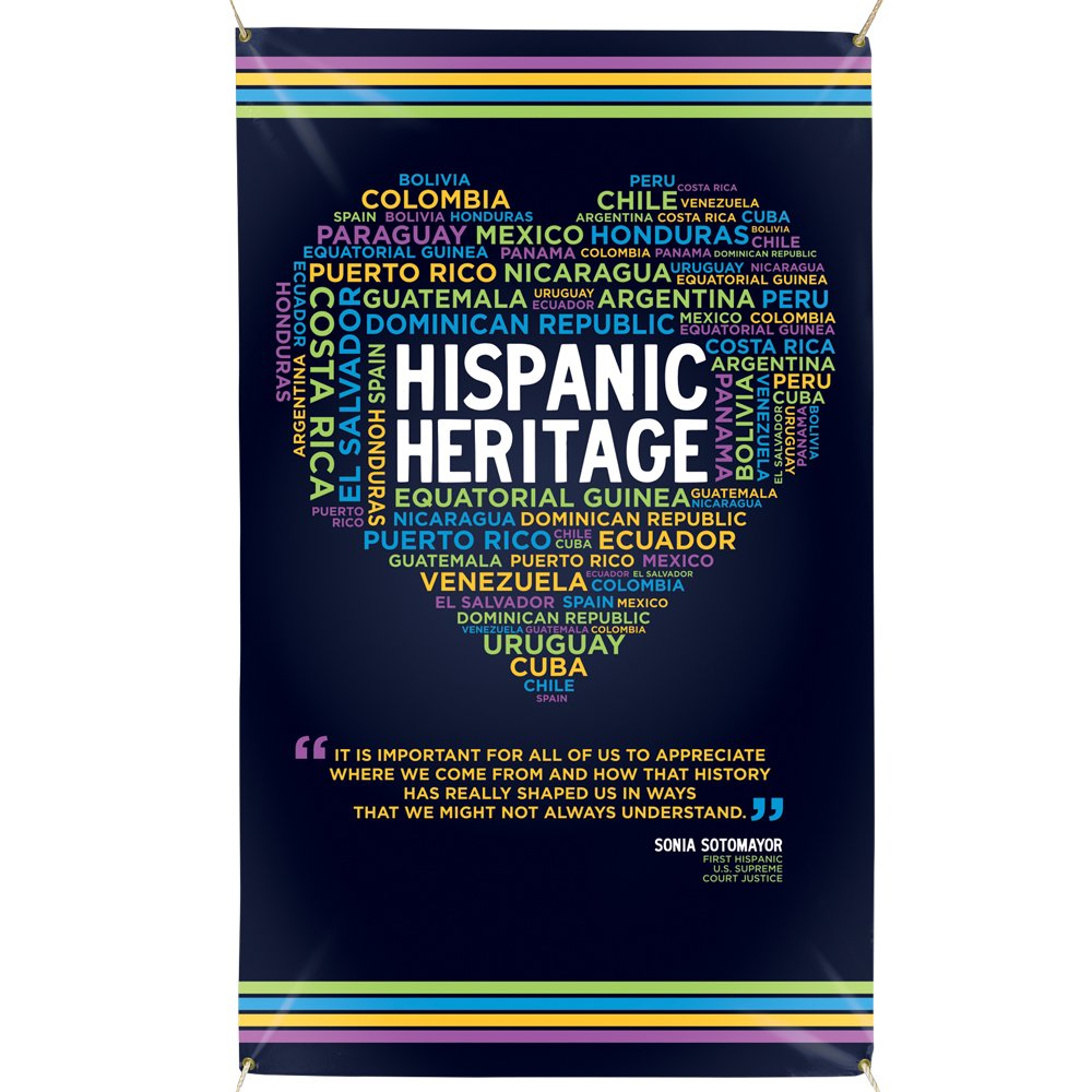 Hispanic Heritage 3' x 5' Vinyl Banner | Positive Promotions