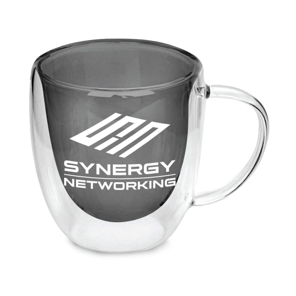 Double-Wall Glass Mug 8.5 oz. - One-Color Personalization Available ...