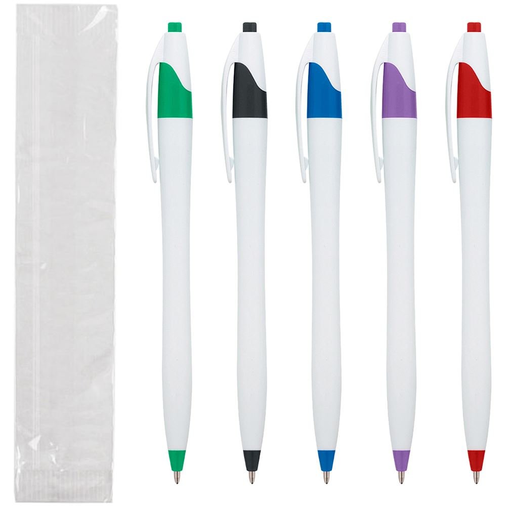 Dart Pen - Single Use - Individually Wrapped - White | Positive Promotions