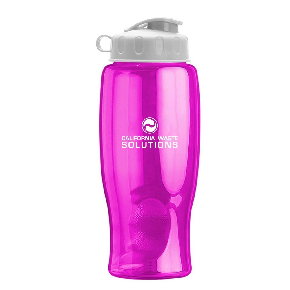 Poly Pure - Transparent Bottle with Flip Lid 27 oz.- Personalization ...