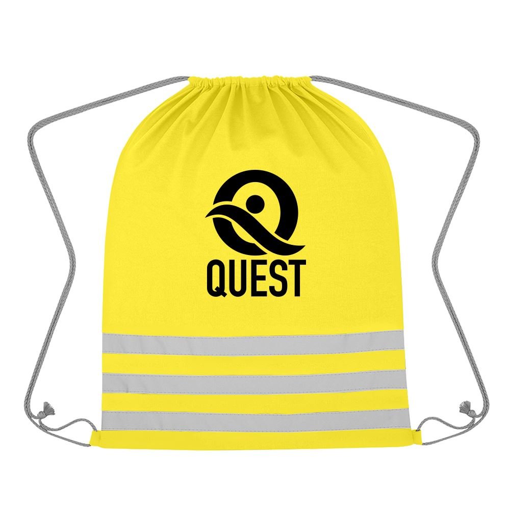 Reflective Safety Drawstring Bag-Personalization Available | Positive ...