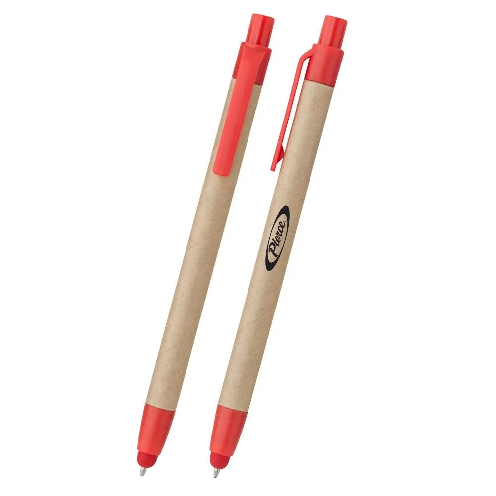 Paper Barrel Push Down Stylus Pen - Personalization Available ...