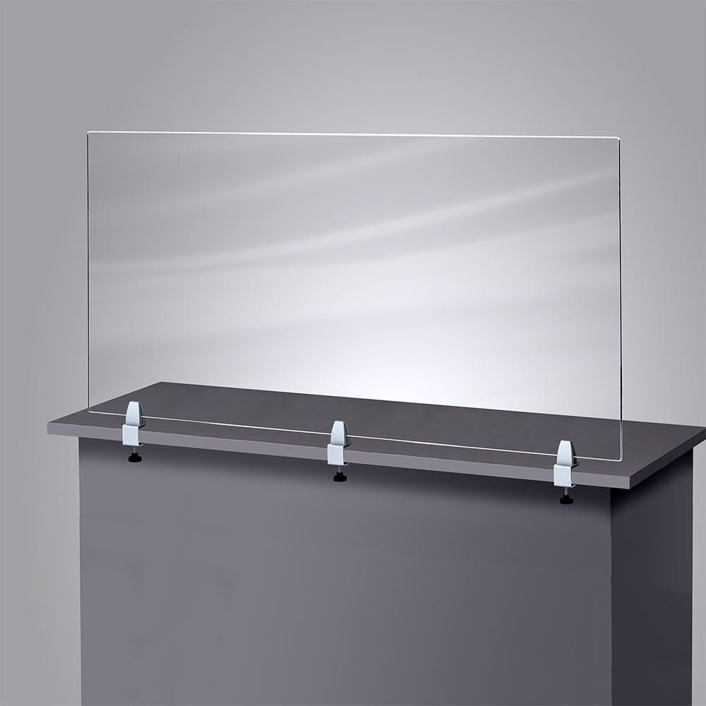 3 Clamp Table Barrier - 60"W x 23 1/2"H | Positive Promotions