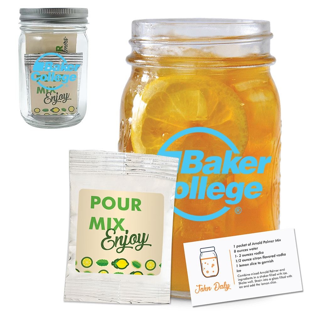 Arnold Palmer Kit in Mason Jar - Full Color Personalization Available ...