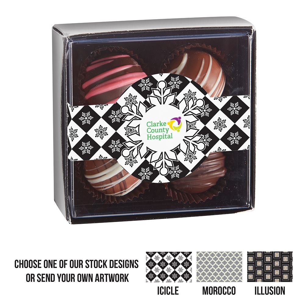 4 Piece Truffle Box - Full Color Personalization Available | Positive ...
