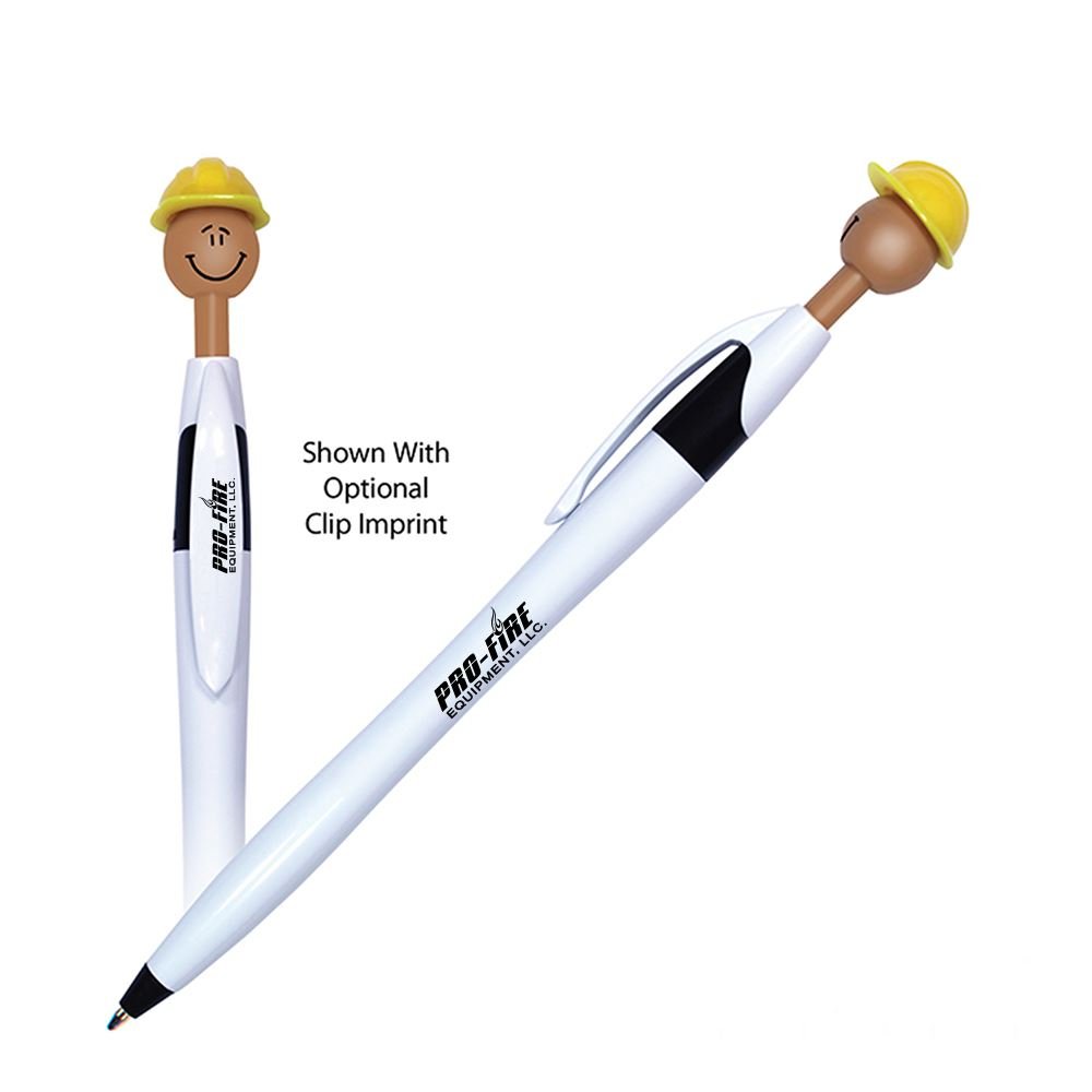 Hard Hat Smiley Pen - Medium Skin Tone - Personalization Available ...