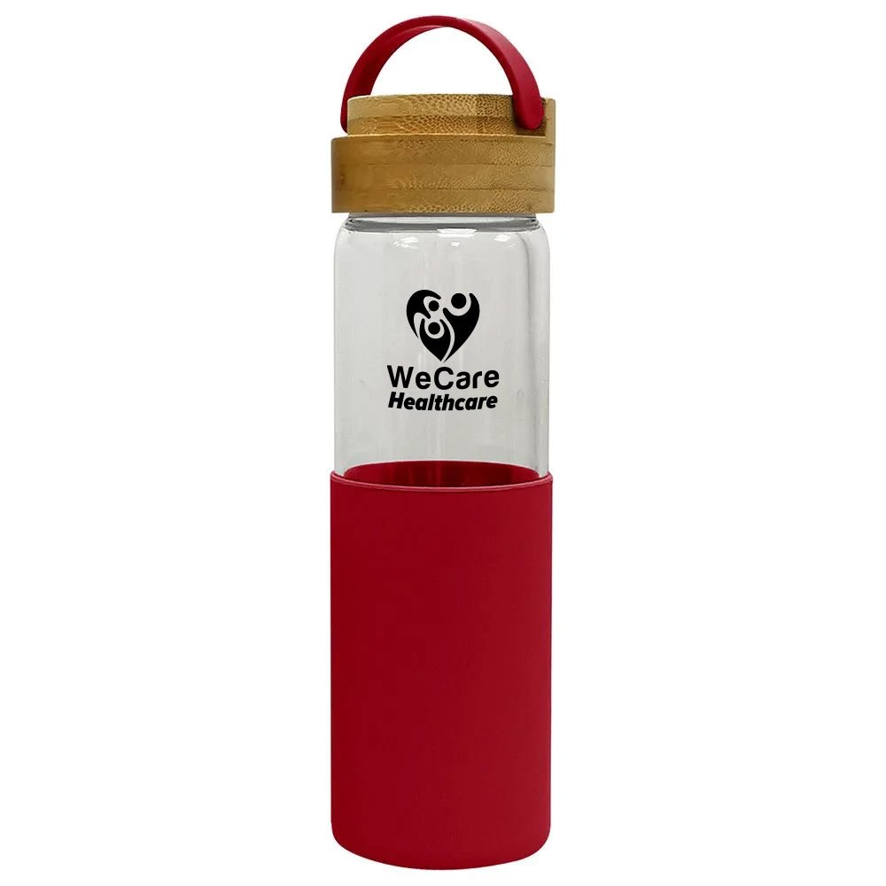 Foley Glass Bottle With Silicone Sleeve 20-Oz. - Personalization ...