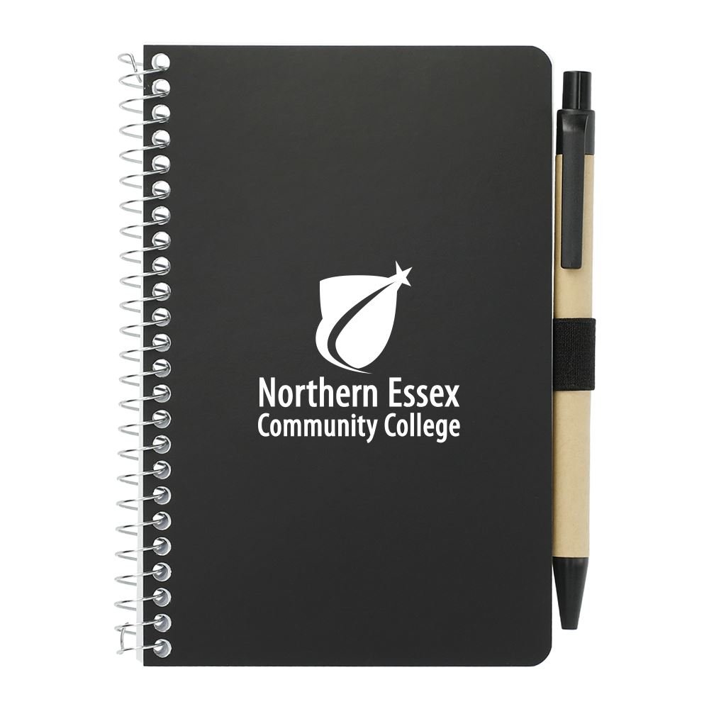 4" x 6" Eco-Friendly Craft Paper Spiral Notebook with Pen ...