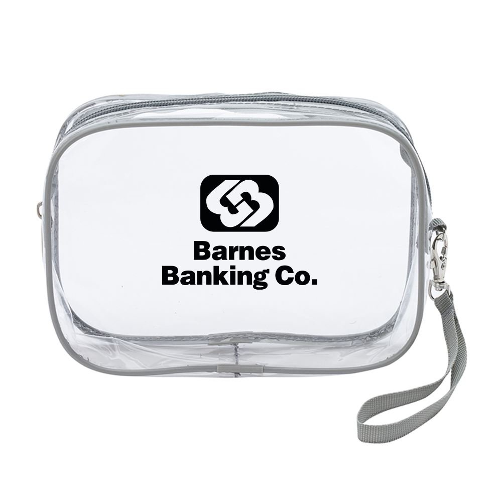 Clear Stadium Zippered Pouch with Handle - Personalization Available ...