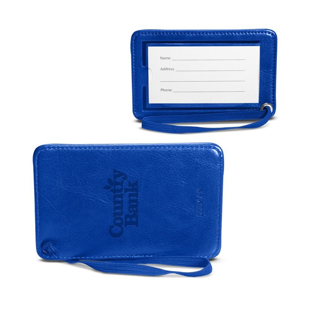 Leeman Leatherette Luggage Tag - Debossed Personalization Available ...