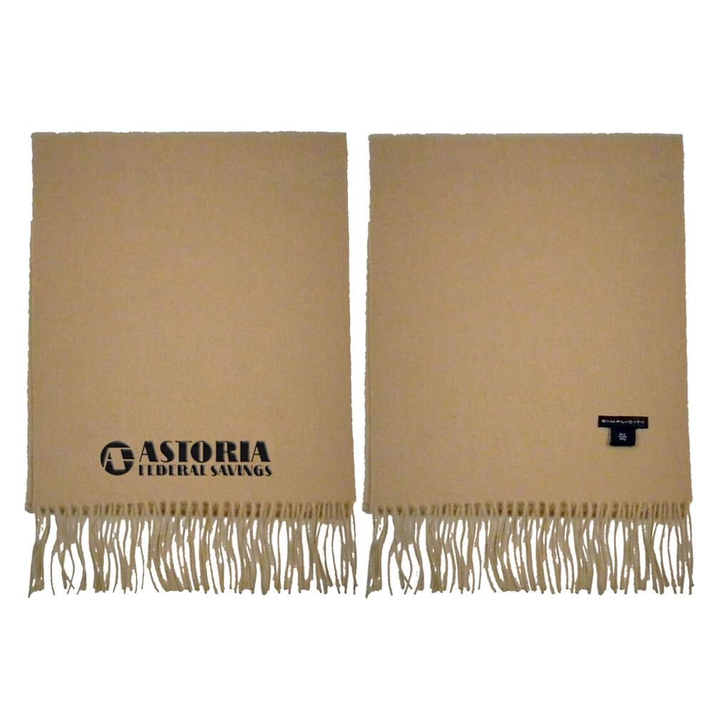 Wool Scarf - Embroidered Personalization Available | Positive Promotions
