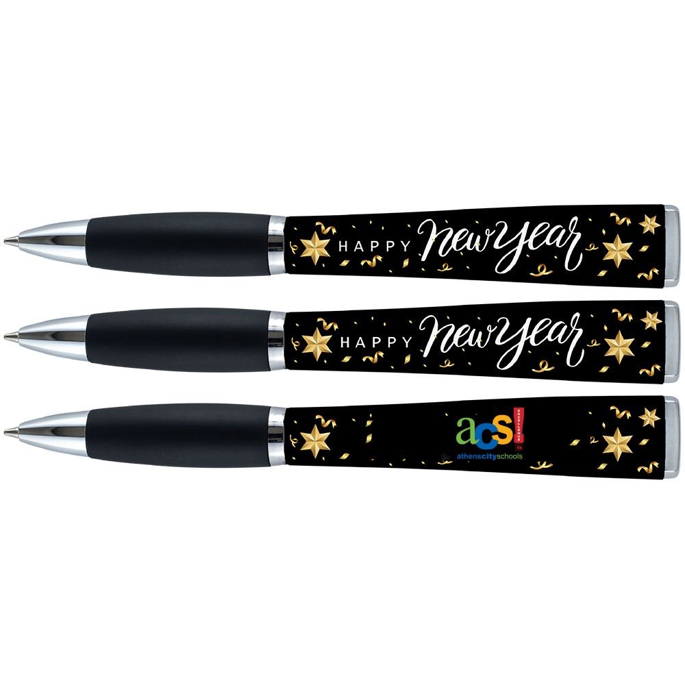 Black New Years Three-Sided Ad Pen - Personalization Available ...
