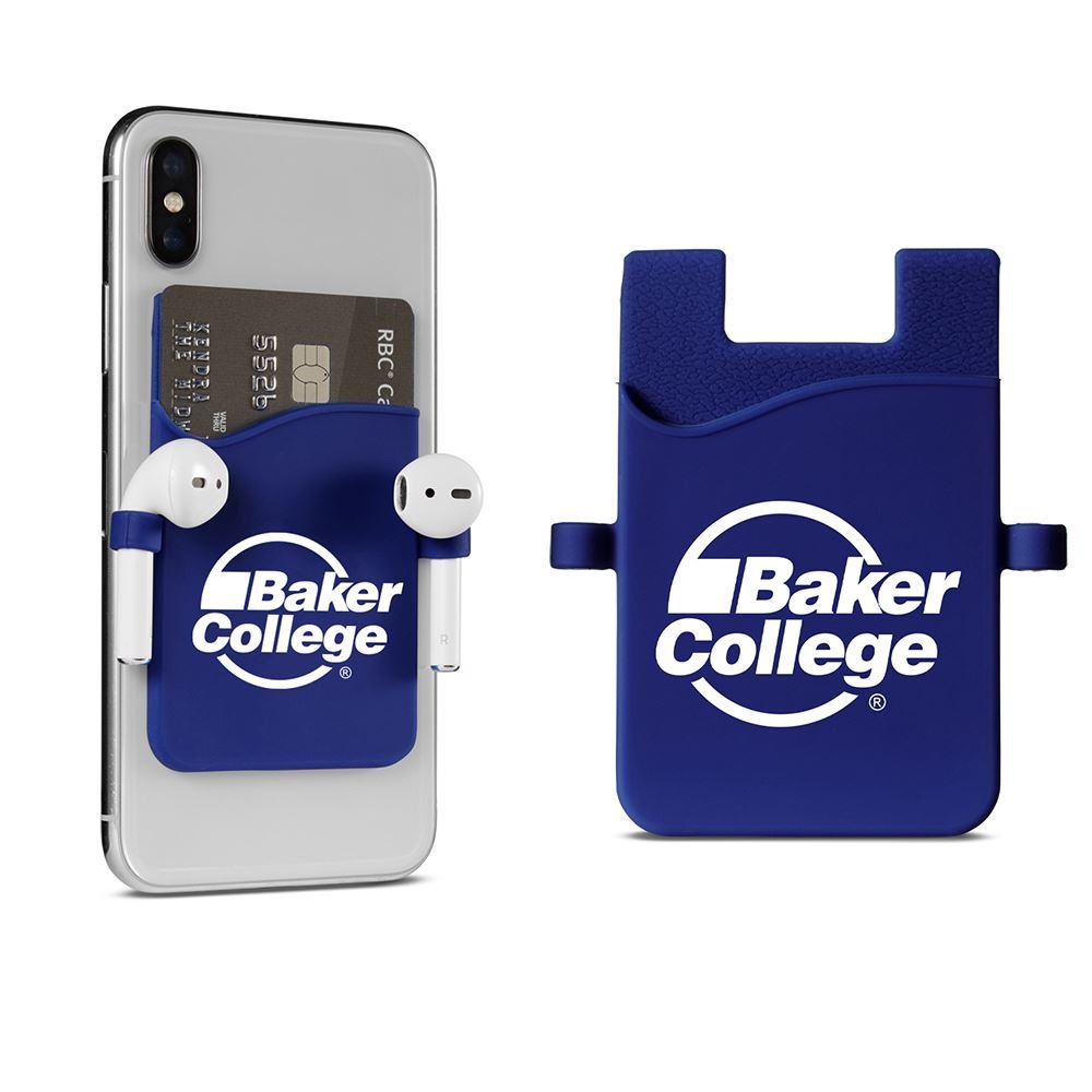 Silicone Smartphone Pocket With Earbud Loops - Personalization ...