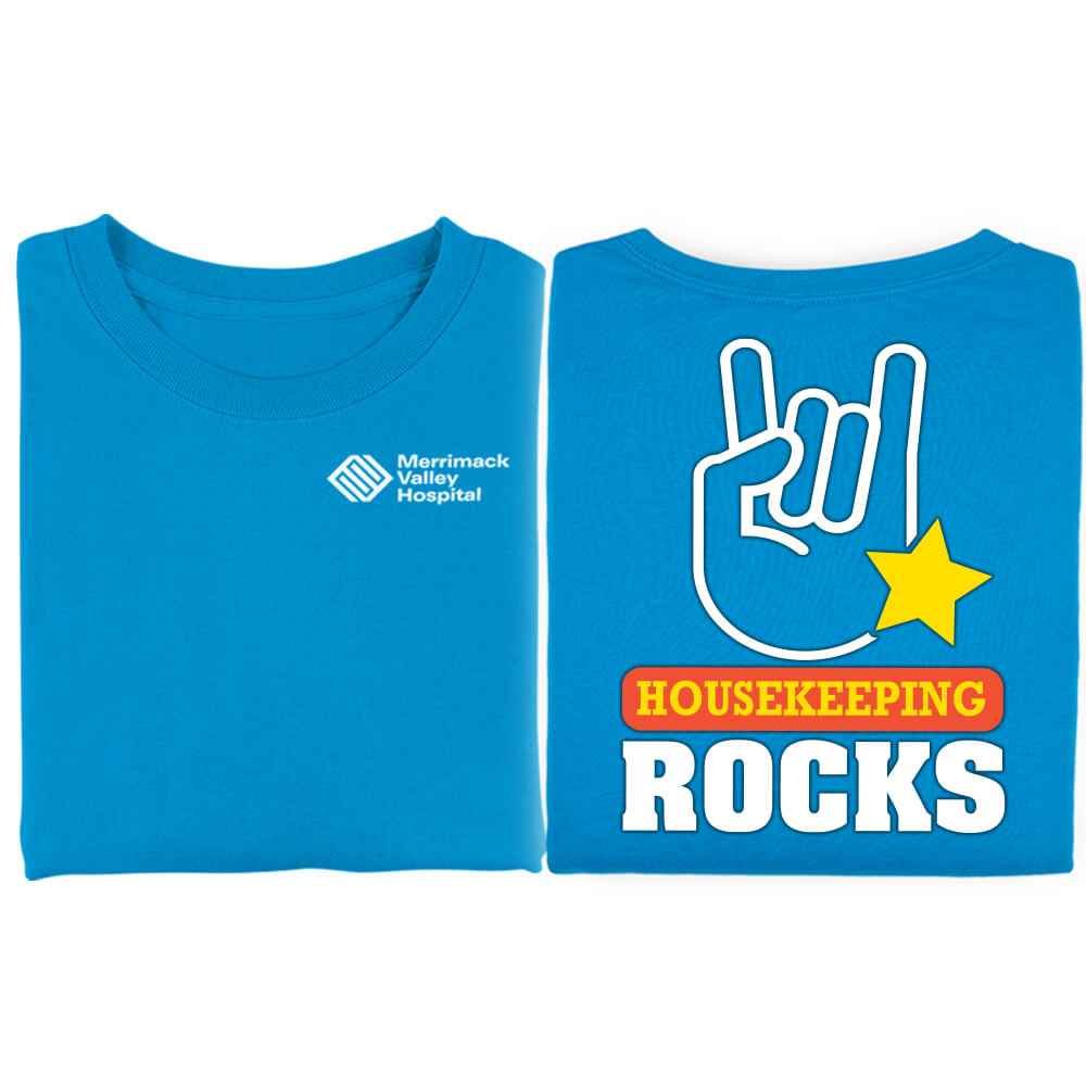 Housekeeping 2-Sided T-Shirt - Personalized | Positive Promotions